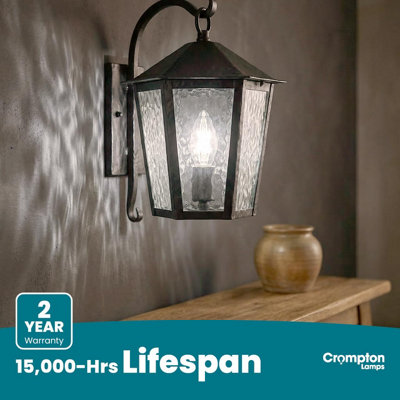 Crompton Lamps Filament Candle LED Light Bulb SES-E14, 2.2W, 25W Eqv ...
