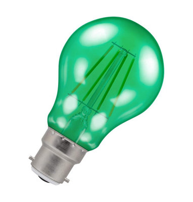 Crompton Lamps Green LED GLS Light Bulb 4.5W B22 Harlequin, IP65 ...