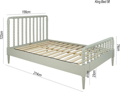 Cromwell 5ft Wooden Bed Frame with Bobbin Design Headboard and Foot End ...