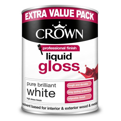 Crown 1.25L Liquid Gloss Pure Brilliant White