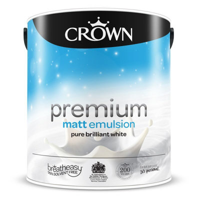 Crown 2.5L Premium Matt Emulsion Paint White