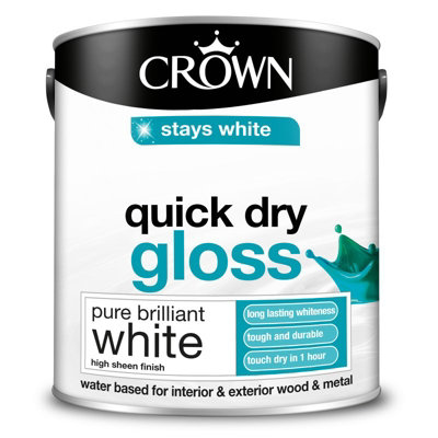 Crown 2.5L Quick Dry Gloss Pure Brilliant White
