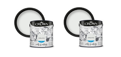Crown Breatheasy Matt Emulsion Paint for Walls & Ceilings Chalky White ...