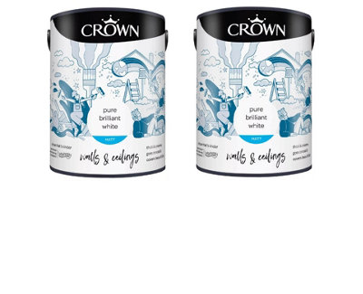 CROWN BREATHEASY MATT EMULSION PAINT FOR WALLS & CEILINGS PURE ...