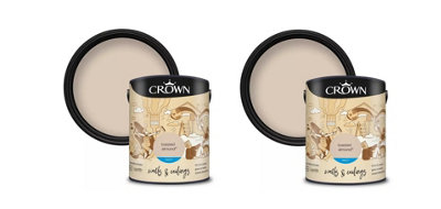 Crown Breatheasy Matt Emulsion Paint For Walls & Ceilings Toasted ...