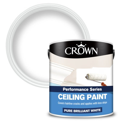 Crown Ceiling Emulsion Brilliant White Matt - 2.5L | DIY at B&Q