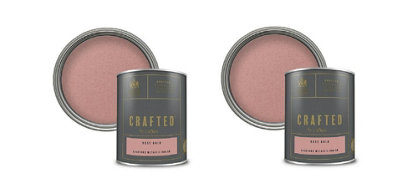 Crown Crafted Lust Metallic Emulsion Paint Rose Gold 1.25L Pack of 2