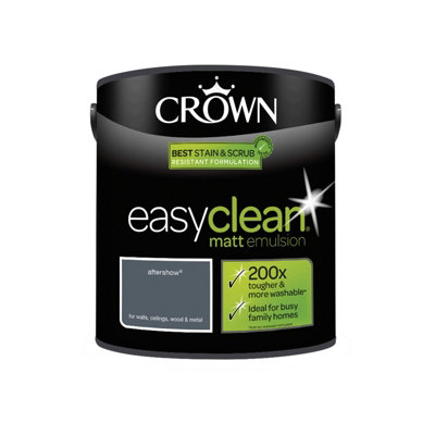 Crown Easy Clean Kitchen Matt Emulsion Multi Surface Paint Aftershow 2.5L