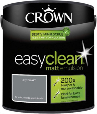 CROWN Easy Clean Matt Emulsion Multi Surface Paint for Walls, Ceilings ...