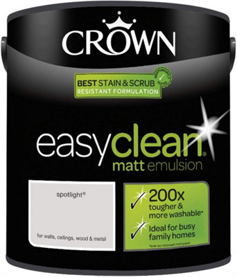 CROWN EASY CLEAN MATT EMULSION MULTI SURFACE PAINT FOR WALLS, CEILINGS ...