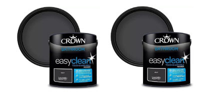 CROWN EASYCLEAN BATHROOM MID SHEEN PAINT REBEL 2.5L PACK OF 2