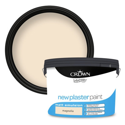 Crown New Plaster Matt Paint Magnolia - 10L