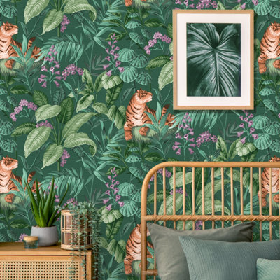 Crown Rajah Tiger Emerald Wallpaper M1733