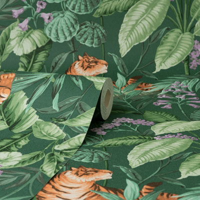 Crown Rajah Tiger Emerald Wallpaper M1733