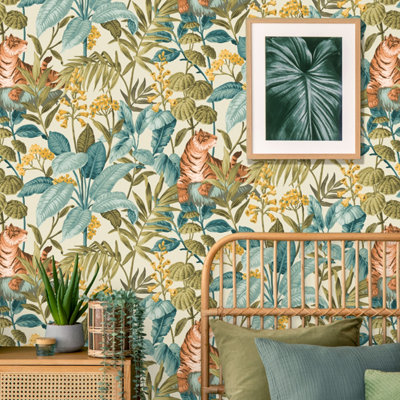 Crown Rajah Tiger Natural Wallpaper M1734