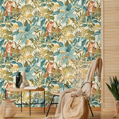 Crown Rajah Tiger Natural Wallpaper M1734