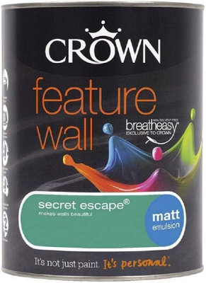 Crown Retail Feature Wall Matt Emulsion Secret Escape 1.25 L | DIY at B&Q