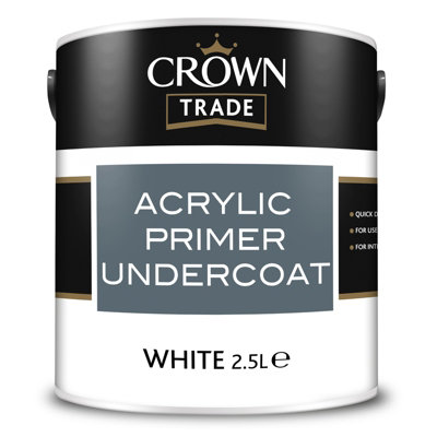 Crown Trade Acrylic Primer Undercoat White - 2.5L