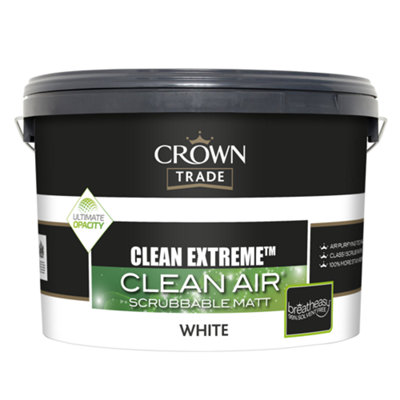 Crown Trade Clean Air Scrubbable Matt White 10L