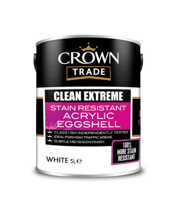 Crown Trade Clean Extreme Eggshell White 5L