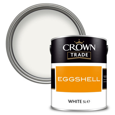 Crown Trade Eggshell White 5L - Tough & Durable