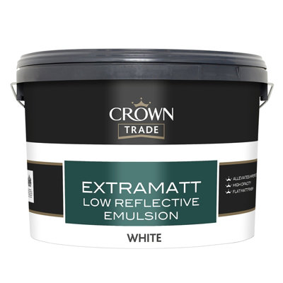 CROWN TRADE EXTRAMATT LOW REFLECTIVE EMULSION WHITE 10L
