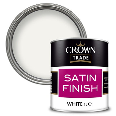 Crown Trade Satin Finish White 1L