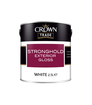 Crown Trade Strong Hold Exterior Gloss - White - 2.5 Litre
