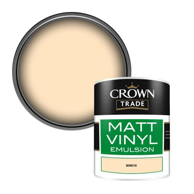 Crown Trade Vinyl Matt Walls & Ceilings Emulsion Paint (B0801D) 1L