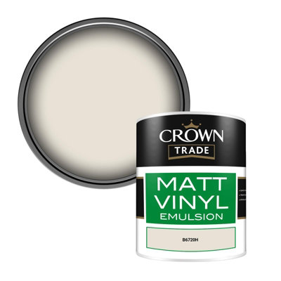 Crown Trade Vinyl Matt Walls & Ceilings Emulsion Paint (B6720H) 1L