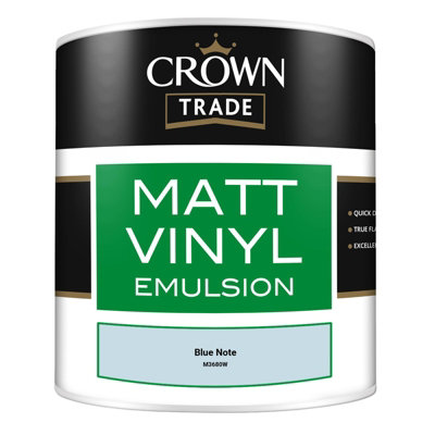 Crown Trade Vinyl Matt Walls & Ceilings Emulsion Paint Blue Note ...