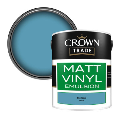 Crown Trade Vinyl Matt Walls & Ceilings Emulsion Paint Blue Wave ...