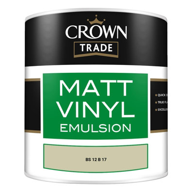 Crown Trade Vinyl Matt Walls & Ceilings Emulsion Paint BS 12 B 17 ...