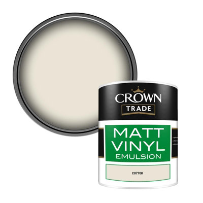 Crown Trade Vinyl Matt Walls & Ceilings Emulsion Paint (C0770K) 1L