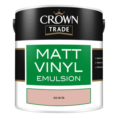 Crown Trade Vinyl Matt Walls & Ceilings Emulsion Paint (C3.10.70) 2.5L