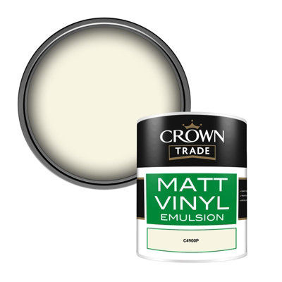 Crown Trade Vinyl Matt Walls & Ceilings Emulsion Paint (C4900P) 1L
