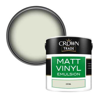 Crown Trade Vinyl Matt Walls & Ceilings Emulsion Paint (C9740L) 2.5L