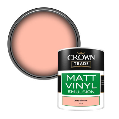 Crown Trade Vinyl Matt Walls & Ceilings Emulsion Paint Cherry Blossom ...