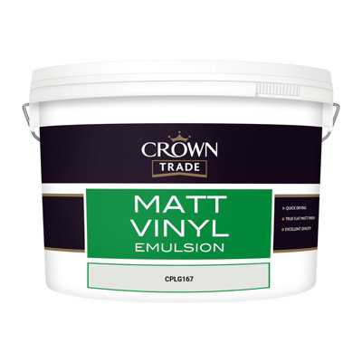 Crown Trade Vinyl Matt Walls & Ceilings Emulsion Paint (CPLG167) 10L