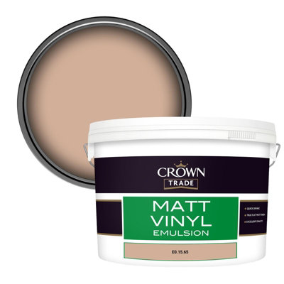 Crown Trade Vinyl Matt Walls & Ceilings Emulsion Paint (E0.15.65) 10L