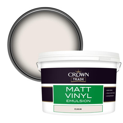Crown Trade Vinyl Matt Walls & Ceilings Emulsion Paint (F2.03.84) 10L