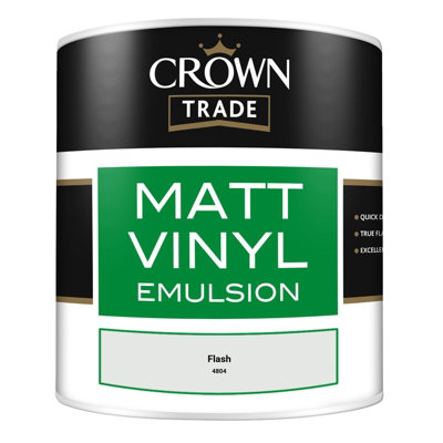 CROWN TRADE VINYL MATT WALLS & CEILINGS EMULSION PAINT FLASH (4804 ...