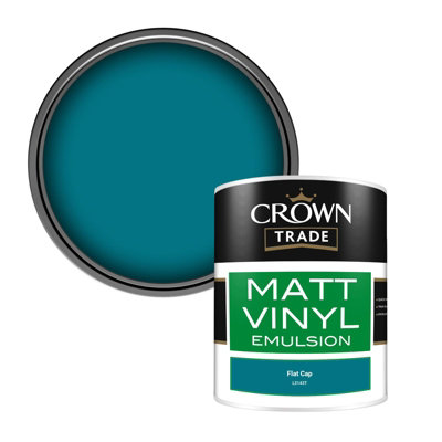 Crown Trade Vinyl Matt Walls & Ceilings Emulsion Paint Flat Cap (L3143T) 1L