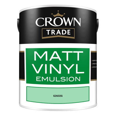Crown Trade Vinyl Matt Walls & Ceilings Emulsion Paint (G2632G) 5L
