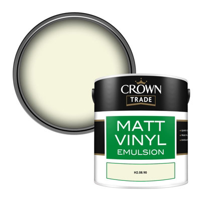 Crown Trade Vinyl Matt Walls & Ceilings Emulsion Paint (H2.08.90) 2.5L