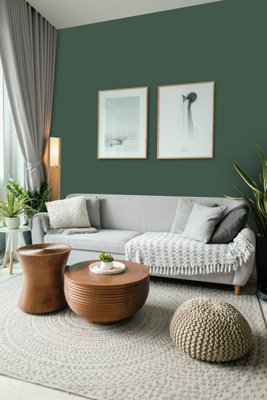 Crown Trade Vinyl Matt Walls & Ceilings Emulsion Paint Hidcote Green ...