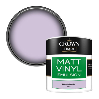 Crown Trade Vinyl Matt Walls & Ceilings Emulsion Paint Lavender Cupcake ...