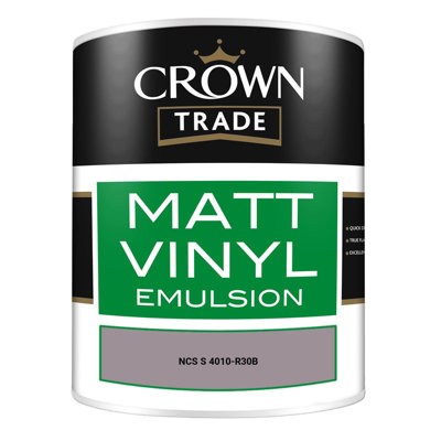 Crown Trade Vinyl Matt Walls & Ceilings Emulsion Paint NCS S 4010-R30B ...