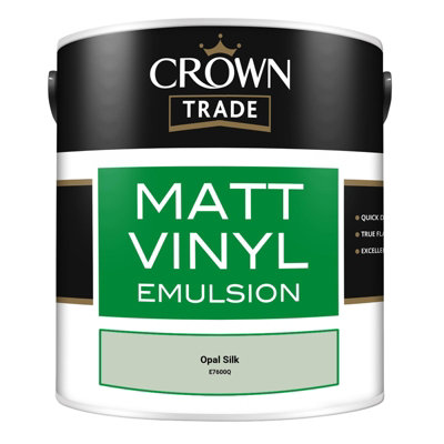 Crown Trade Vinyl Matt Walls & Ceilings Emulsion Paint Opal Silk ...