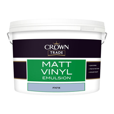 Crown Trade Vinyl Matt Walls & Ceilings Emulsion Paint (P7471K) 10L